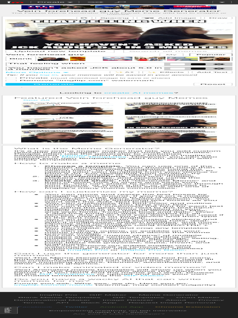 Vein Forehead Guy Meme Generator - Imgflip | PDF | Digital Technology | Computing