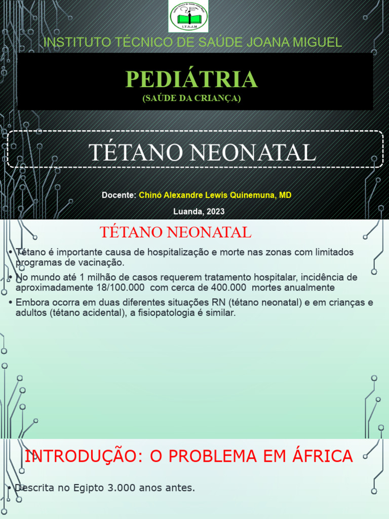 Tétano Neonatal - AESC - 081856 | PDF | Sinapse | Neurônio
