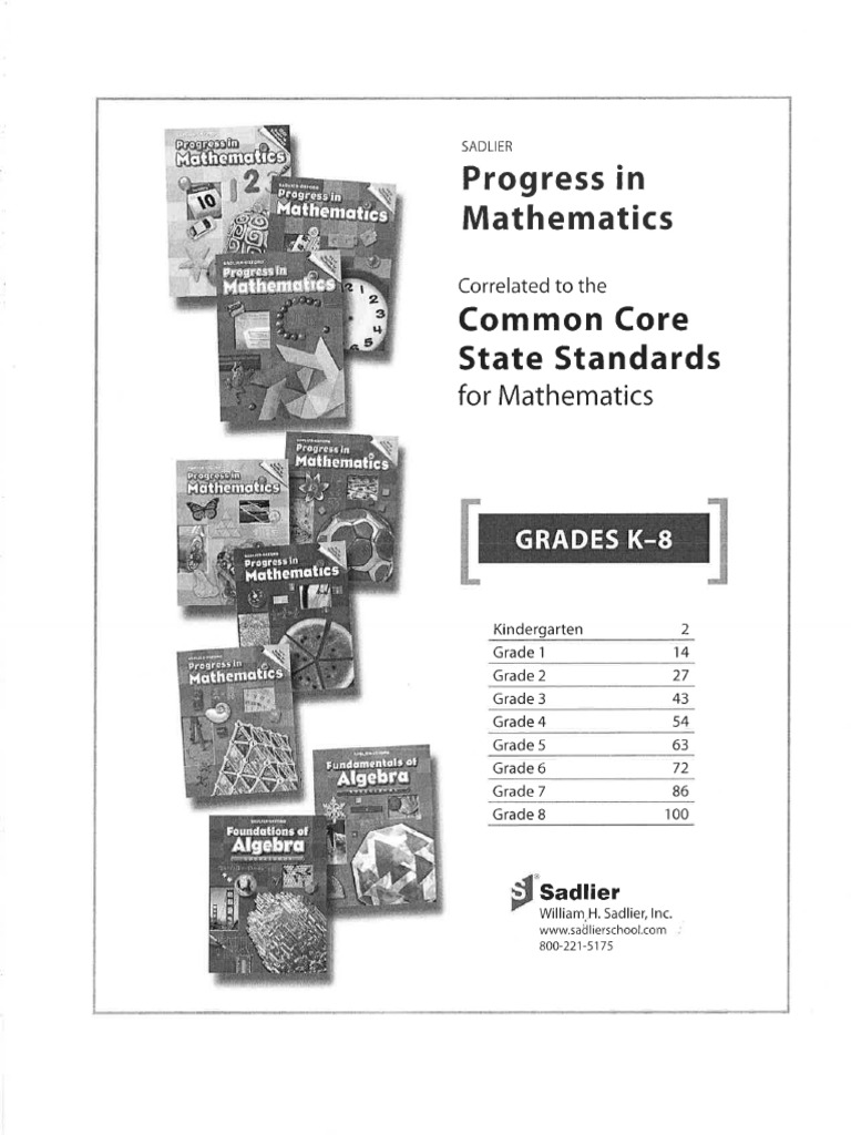 Saddlier Progress in Math | PDF