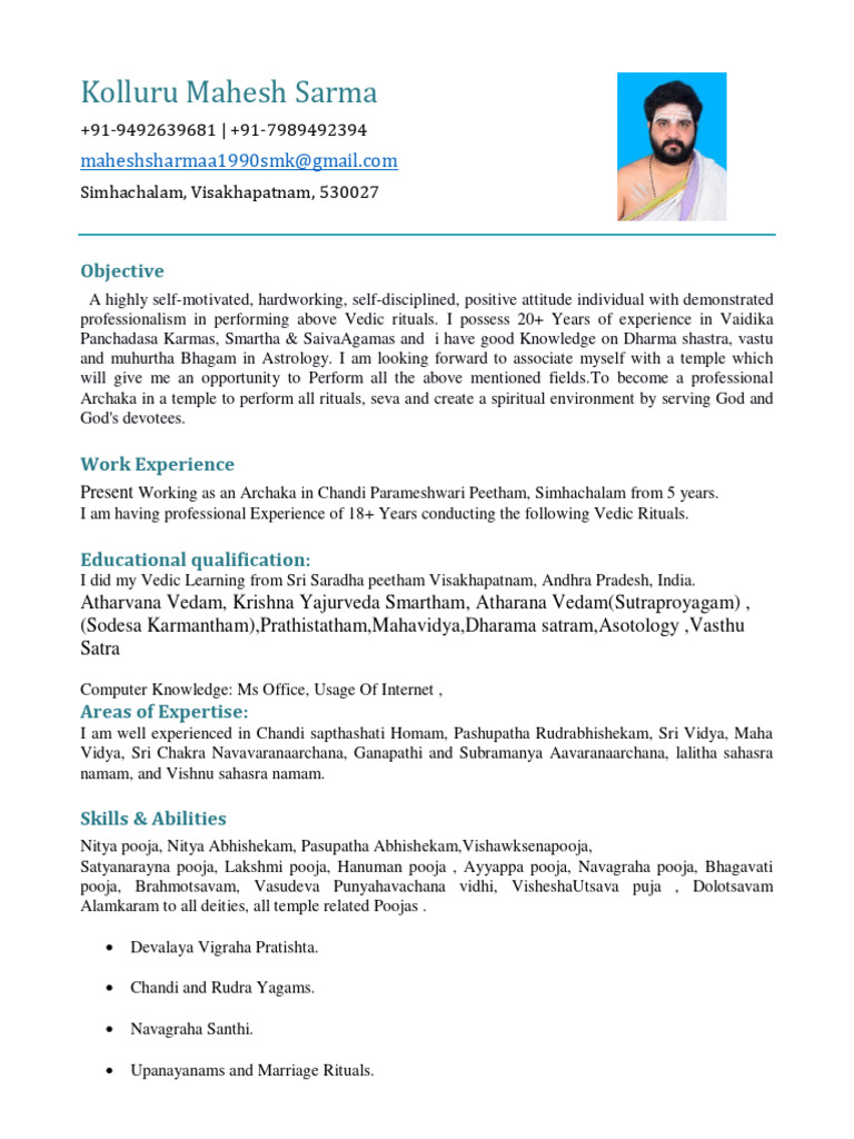 Kolluru_Mahesh_Resume | Download Free PDF | Vishnu | Shiva
