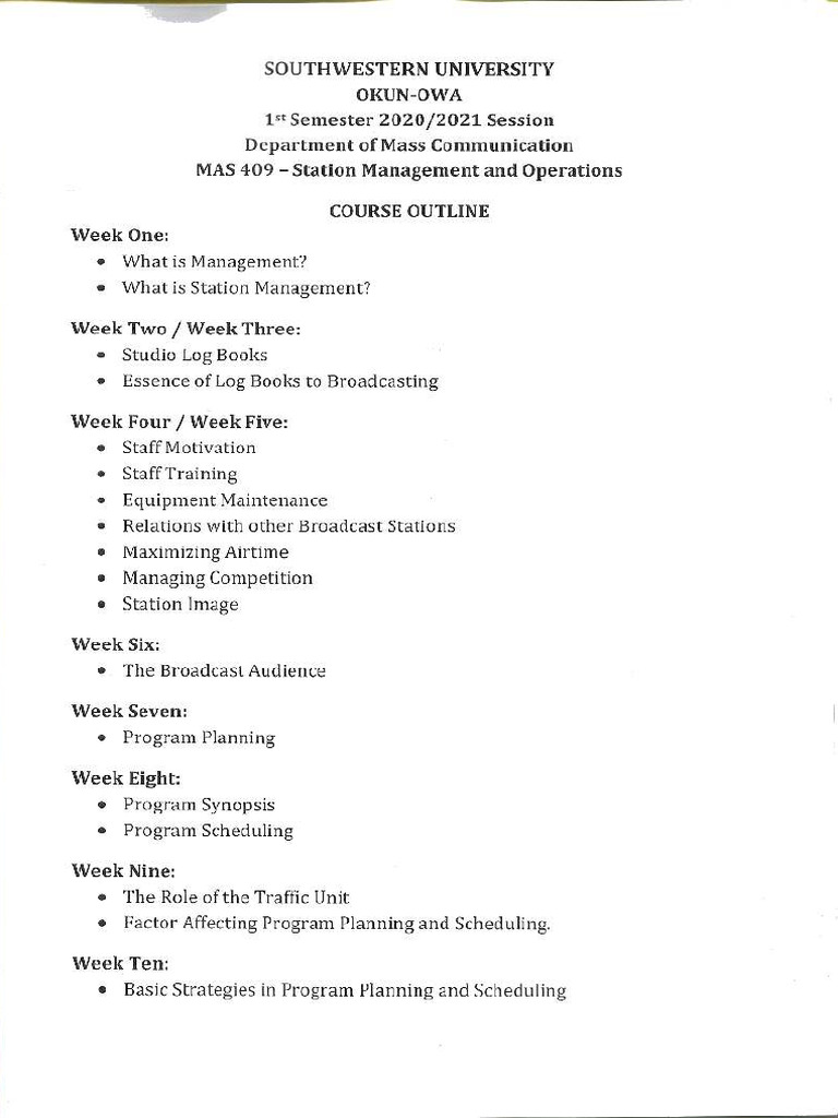 Station Management | PDF