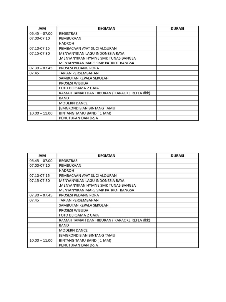 Susunan Acara Wisuda 2024 | PDF | Seni | Agama & Spiritualitas