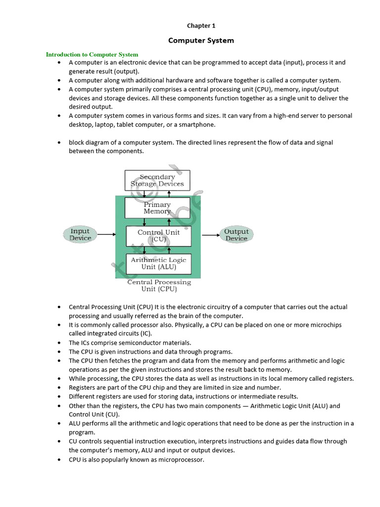 Computer System | PDF | Computer Data Storage | Central Processing Unit