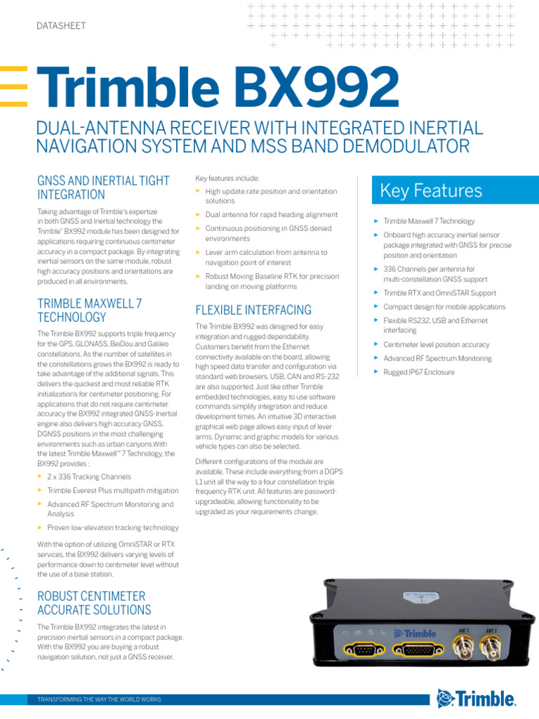 BX992-Data-Sheet-EN | PDF | Inertial Navigation System | Global ...