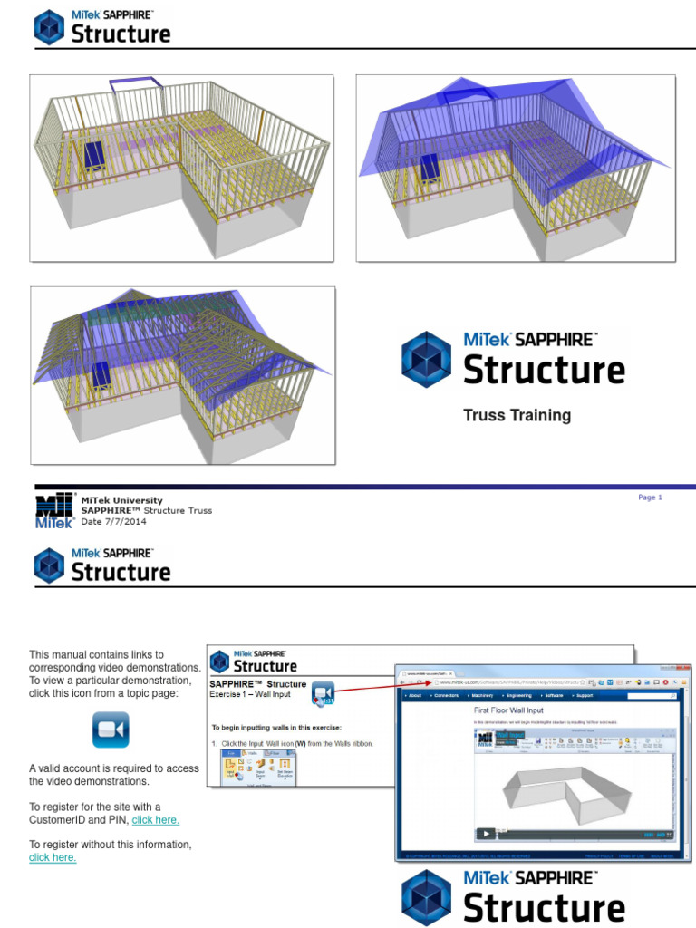MiTek SAPPHIRE Truss Training Guide | PDF | Window (Computing ...