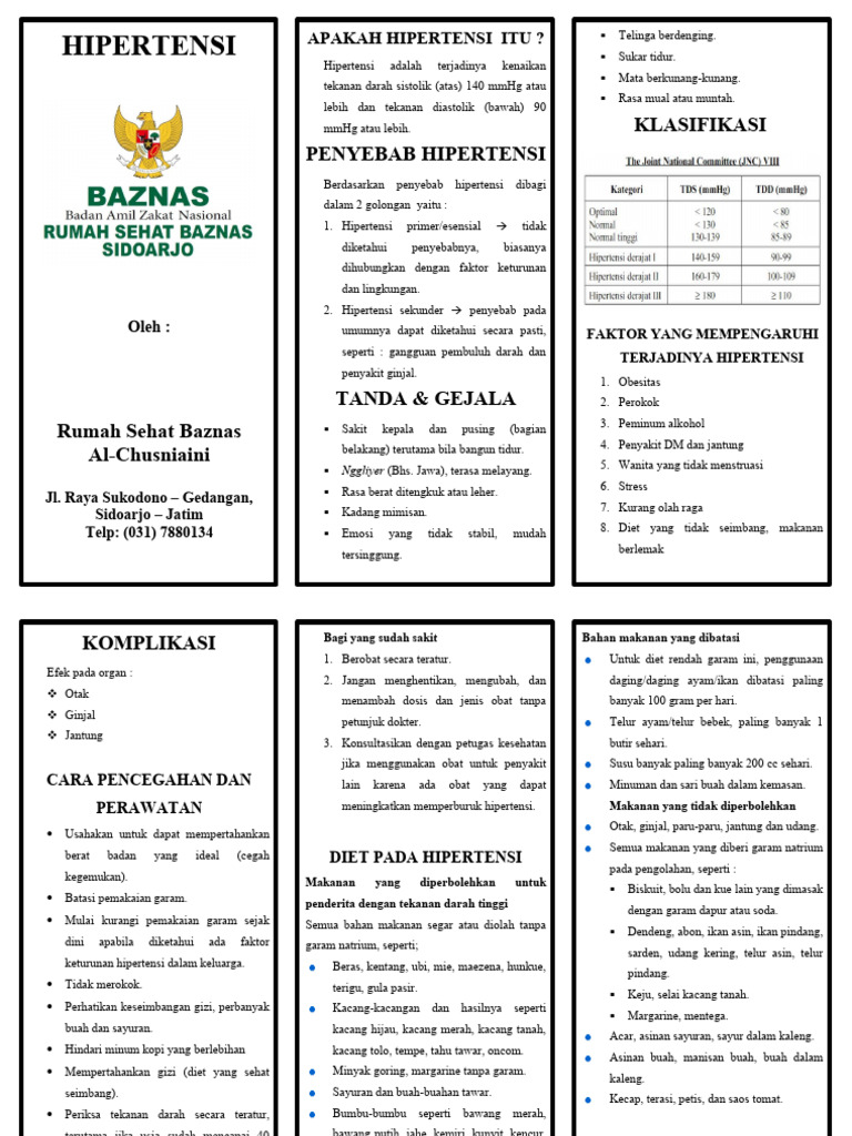 HIPERTENSI Leaflet | PDF | Kesehatan Holistik