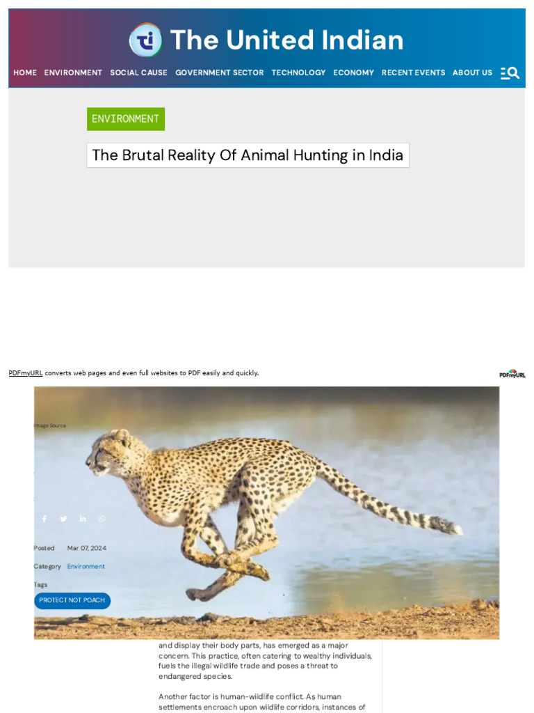 Is Hunting Legal in India | PDF | Hunting | Conservation Biology