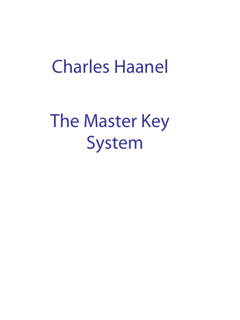 Master Key | PDF | Thought | Consciousness