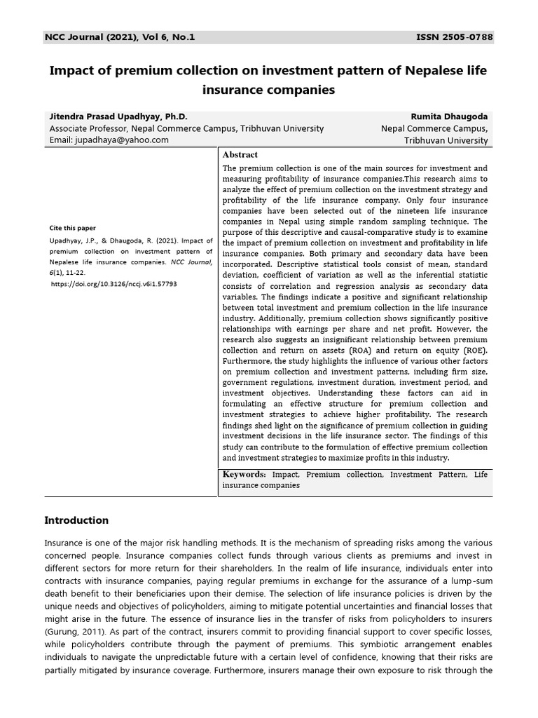 2 Jitendra (2021) With DOI | PDF | Coefficient Of Determination | Insurance