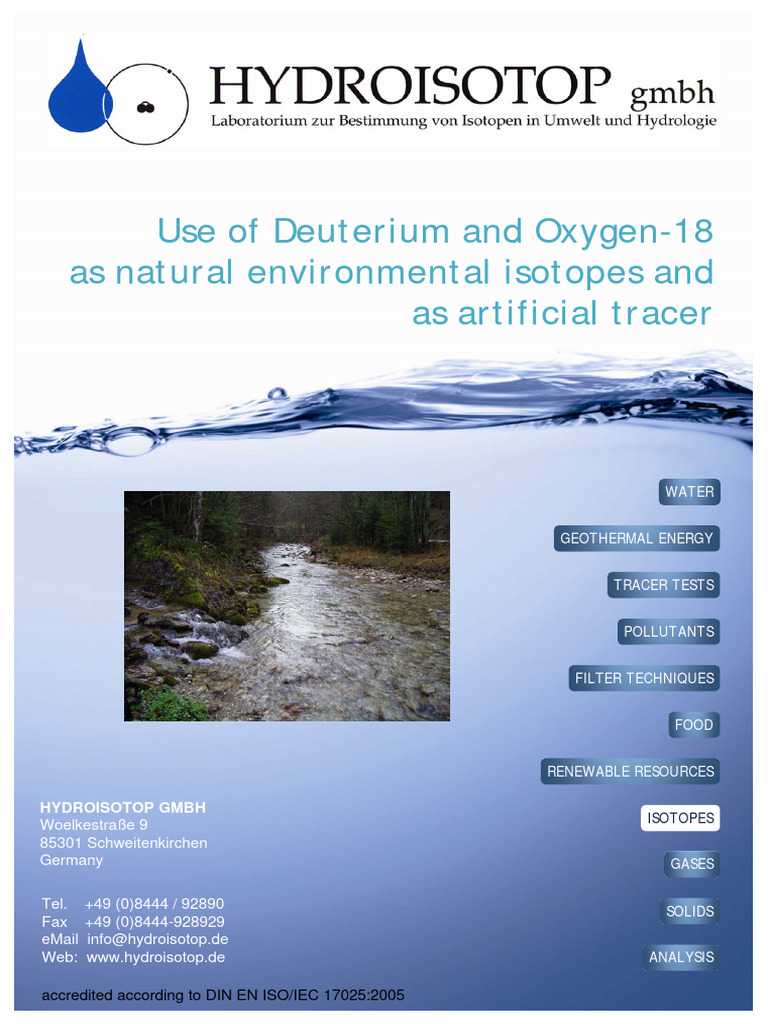 Deuterium_Oxygen_18_Water_en | PDF | Stable Isotope Ratio | Isotope