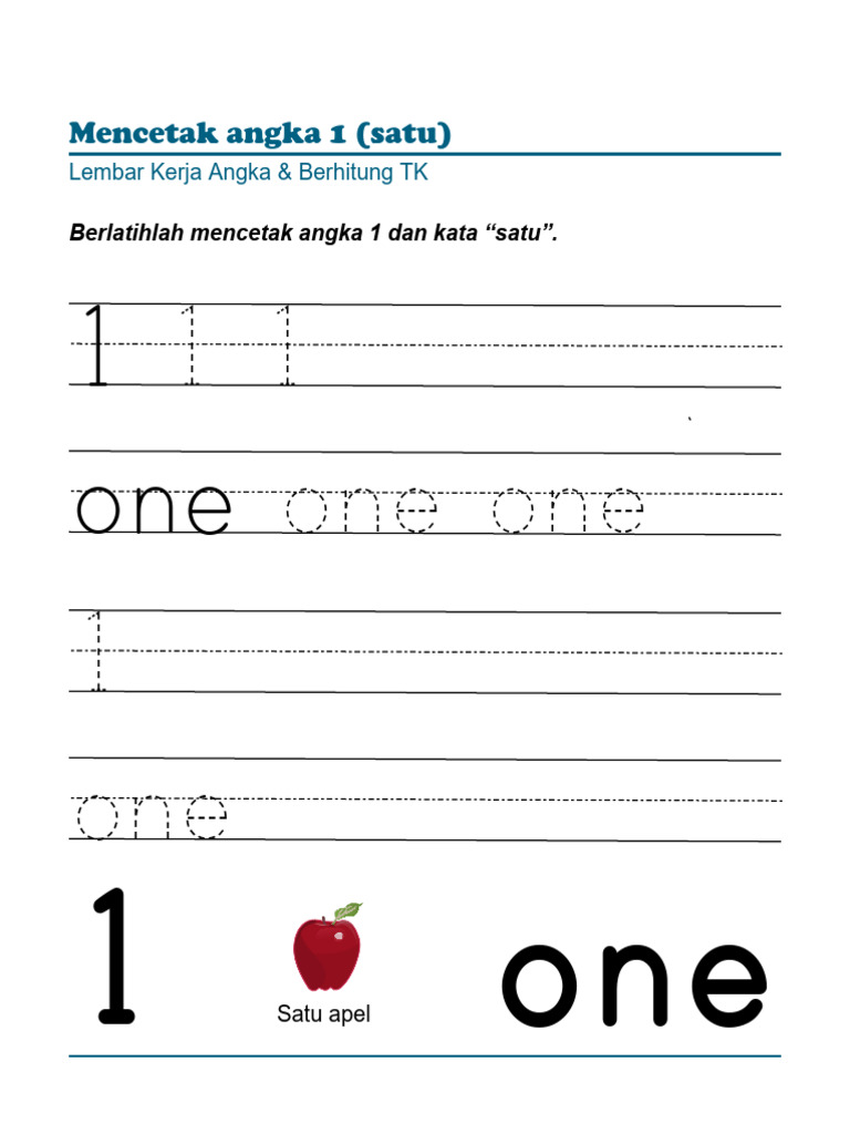 Salinan Worksheet Angka 1-20 (Ruang Anak) | PDF