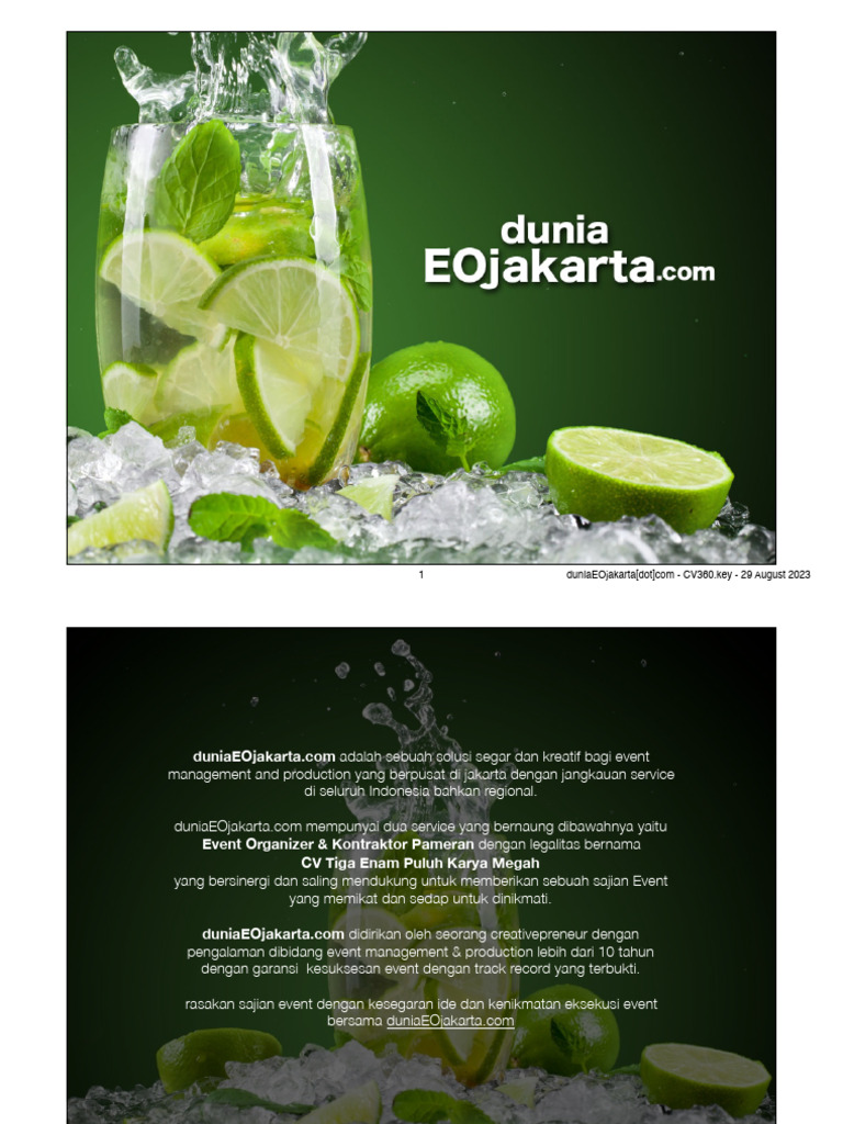 Company Profile duniaEOjakarta - Com - CV360 | PDF