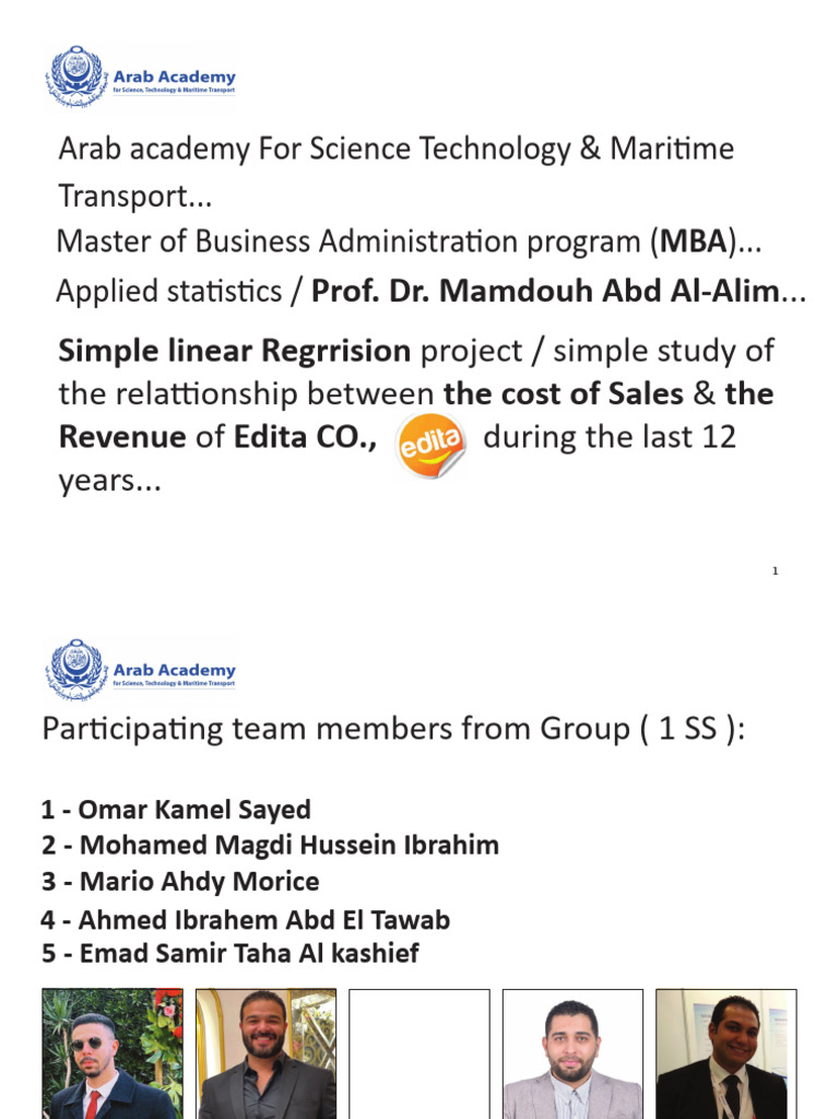 Edita (Simple Linear Regression - Revenue & Cost of Sales) 2 | PDF ... Edita (Simple Linear Regression - Revenue & Cost of Sales) 2 | PDF ...