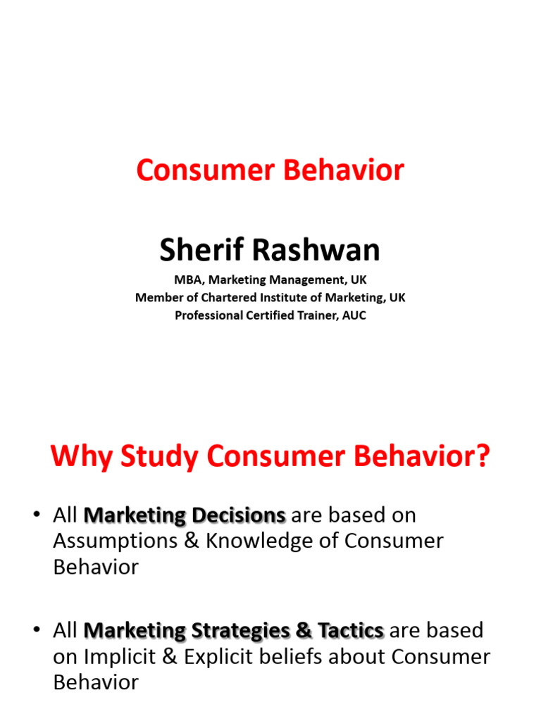 Introduction & Perception | PDF | Consumer Behaviour | Attention
