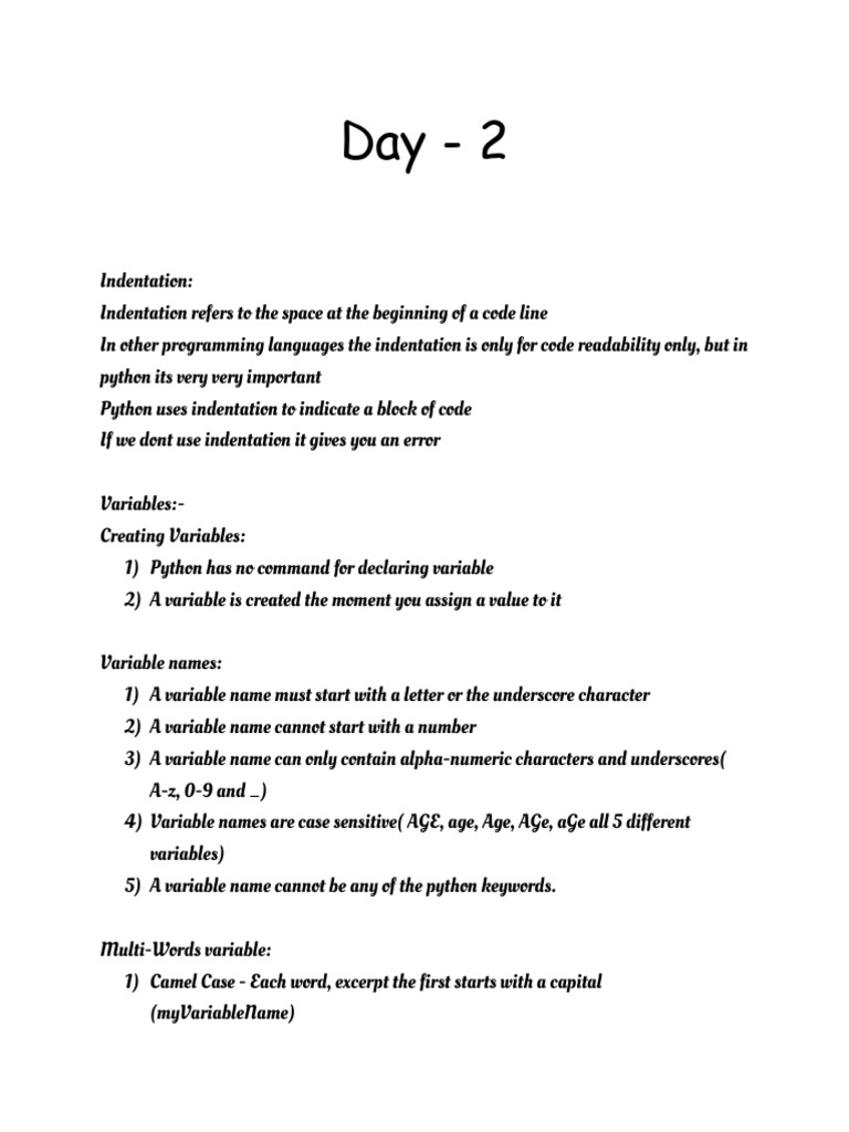 Day - 2 | PDF | Data Type | Integer (Computer Science)