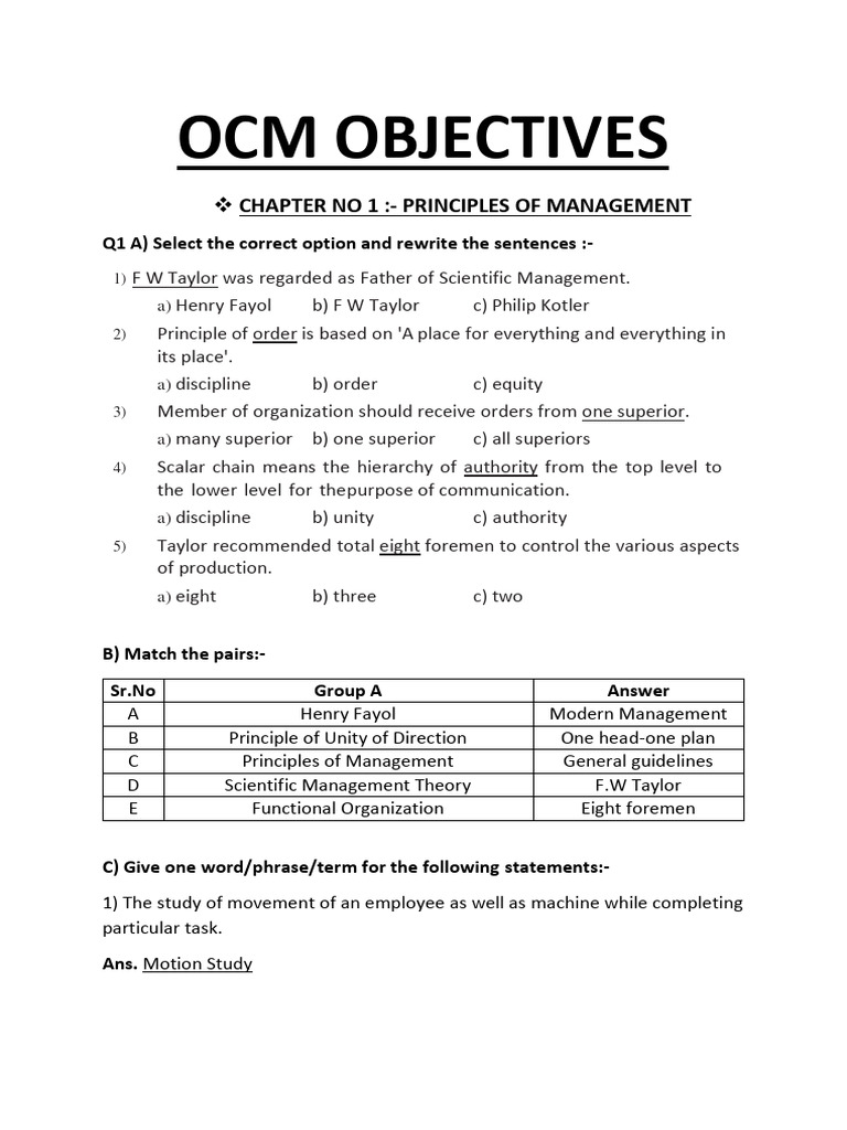 Syjc Ocm Objectives | PDF | Market (Economics) | Electronic Business