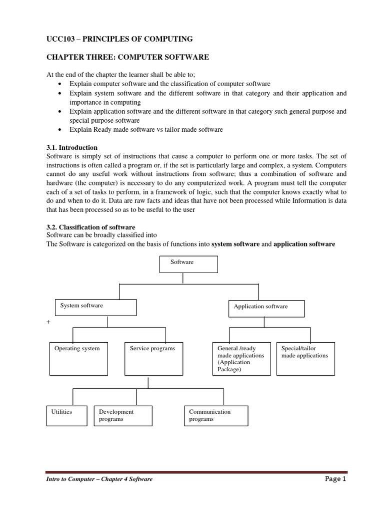 Chapter 3 - Computer Software | PDF | Computer Data Storage | Operating System