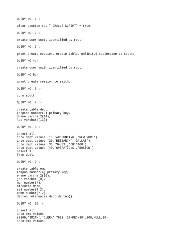 SQL 21C Post-Installation Queries | PDF