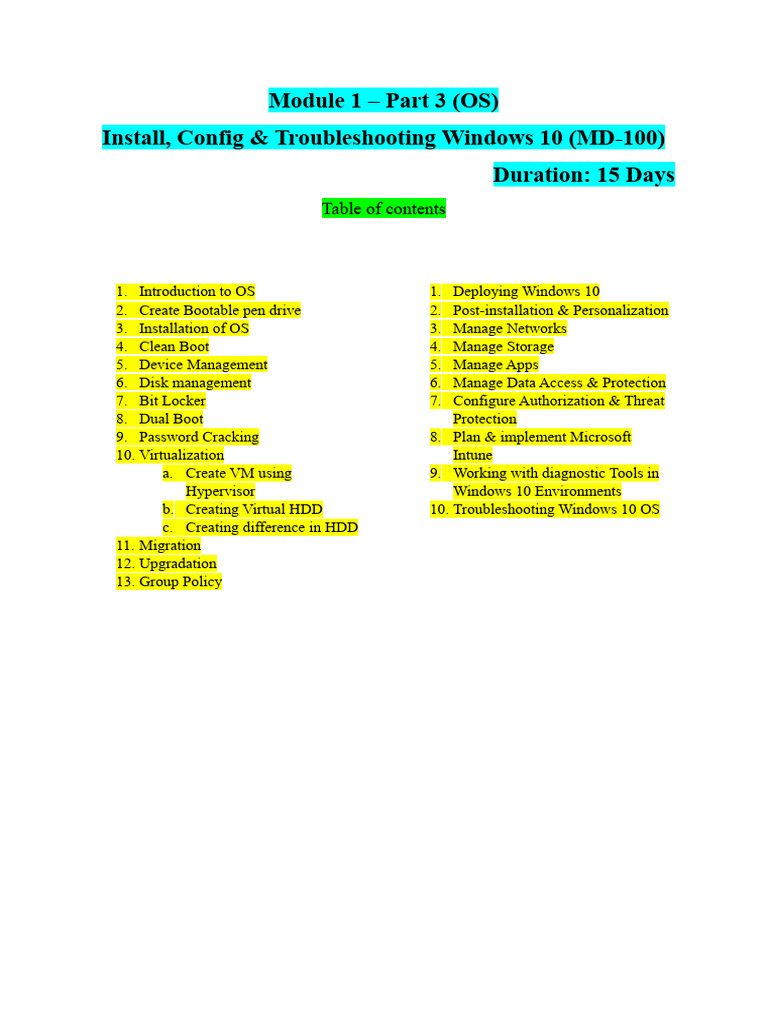 Operating System | PDF | Operating System | Windows 10 Operating System | PDF | Operating System | Windows 10