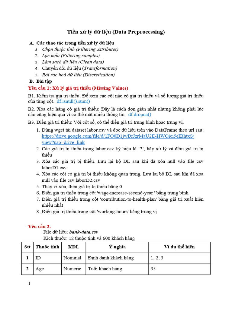 Lab02 Tiền xử lý dữ liệu Python | PDF Lab02 Tiền xử lý dữ liệu Python | PDF