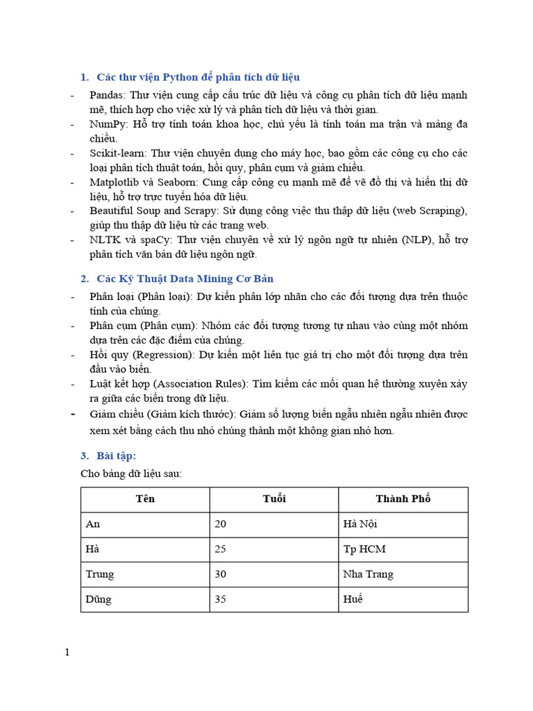 Lab01 Cài đặt và các thao tác cơ bản với khai khoáng dữ liệu trên ...