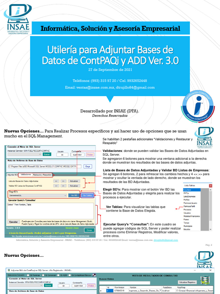 Adjuntar BD SQL 3.0 | PDF | Bases de datos | Servidor SQL de Microsoft