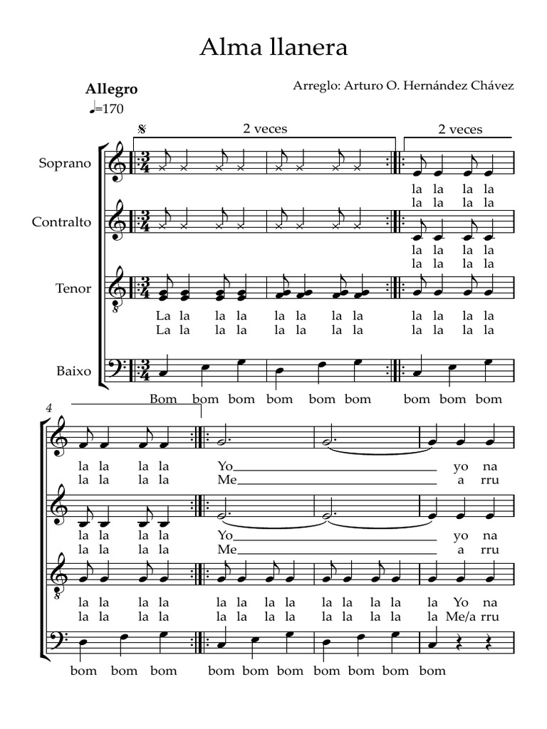 Alma Llanera - Partitura Completa | PDF