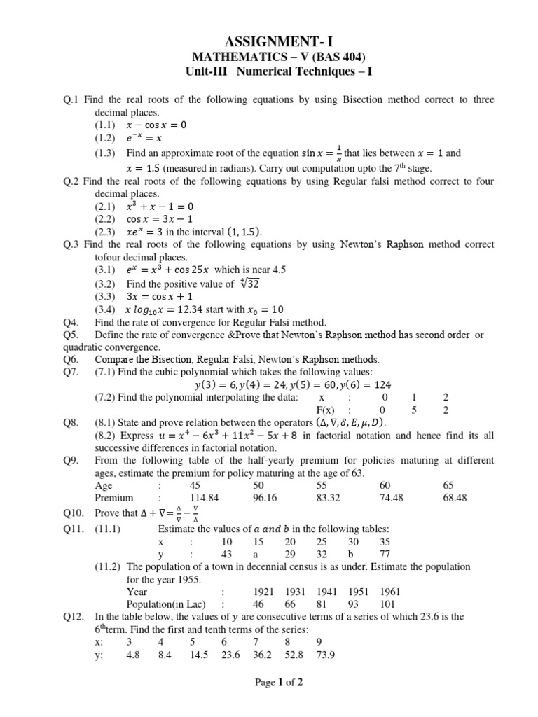 ASSIGNMENT-I (unit-III) Maths For Btech Biotech | PDF | Mathematical ... ASSIGNMENT-I (unit-III) Maths For Btech Biotech | PDF | Mathematical ...
