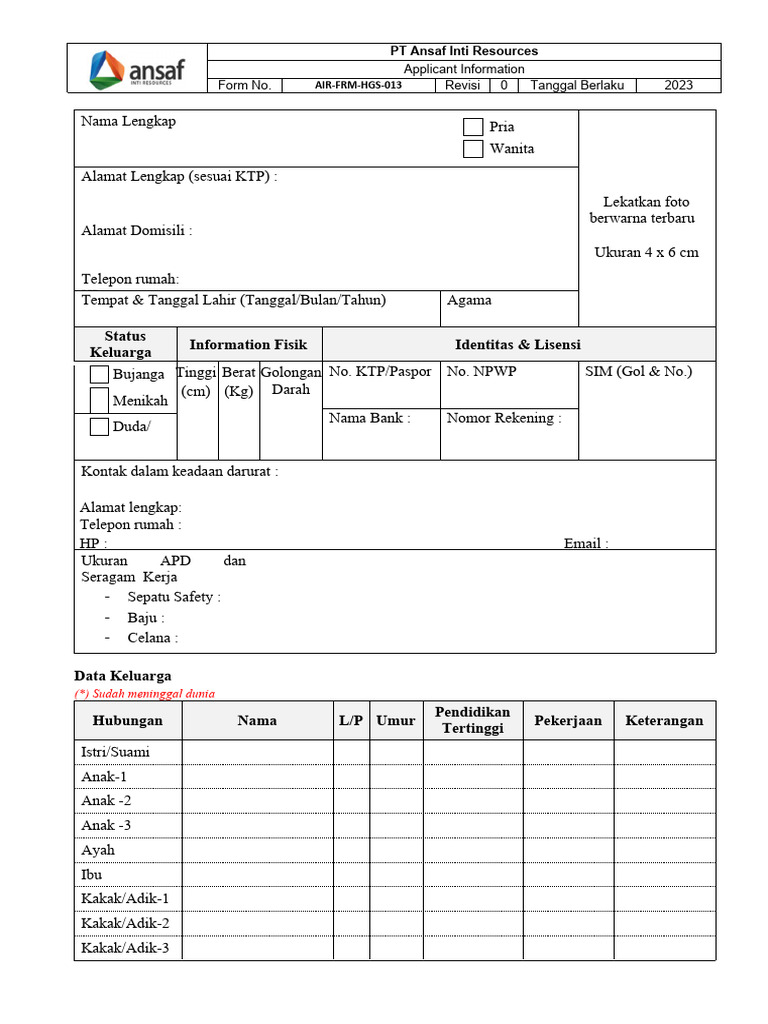 Ansaf-Application Form | PDF