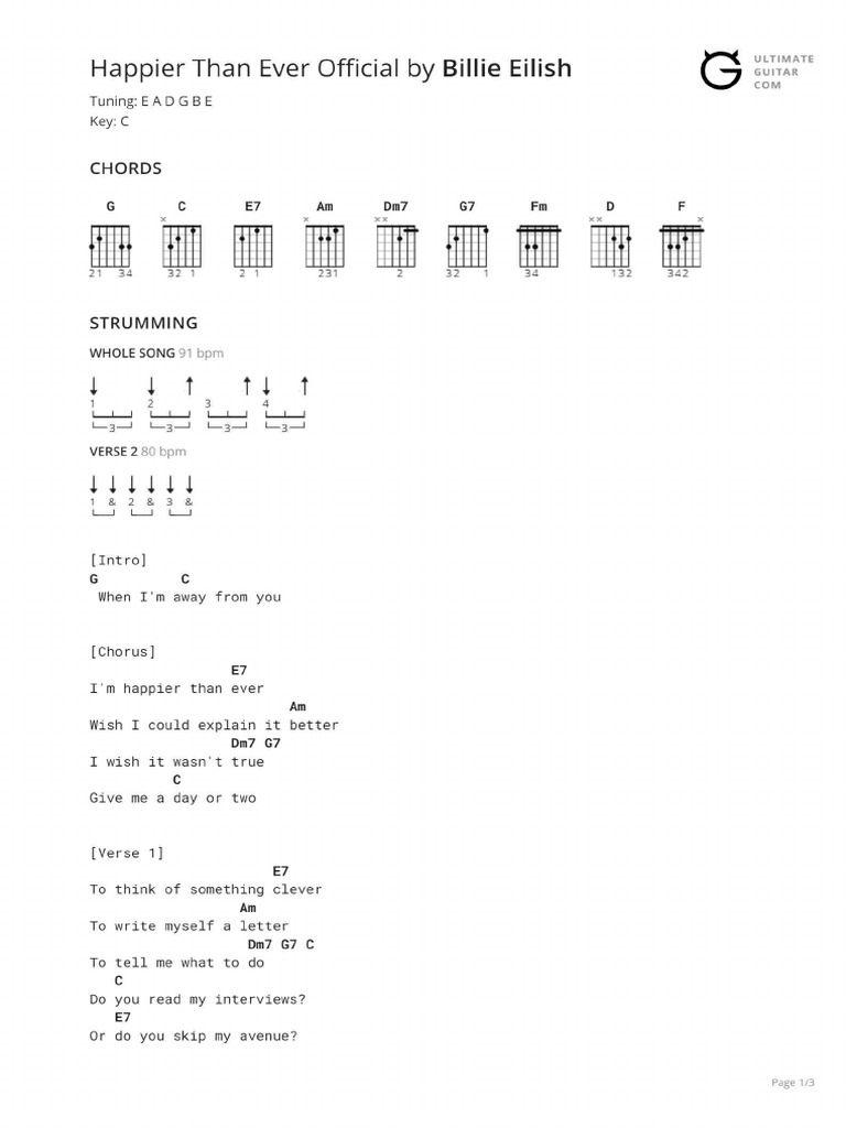 Happier Than Ever Official | PDF