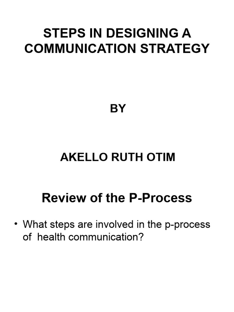 5 Steps in Designing A Communication Strategy | PDF | Communication | Risk
