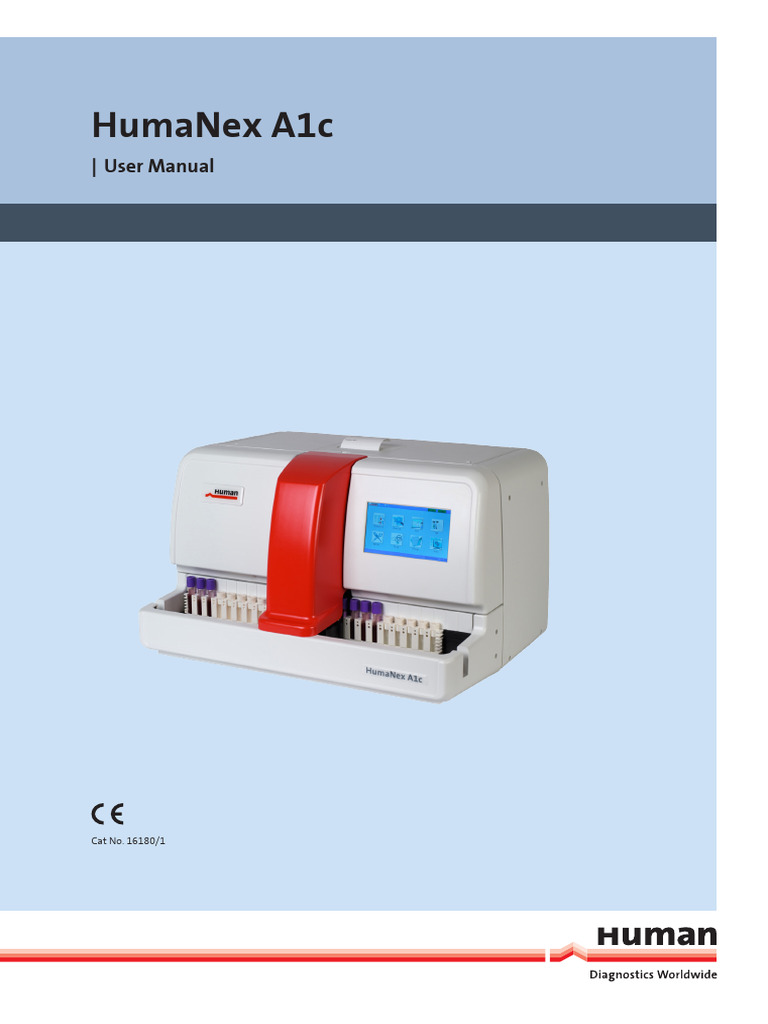 HumaNex A1c - 1618001user Manual | PDF | Glycated Hemoglobin