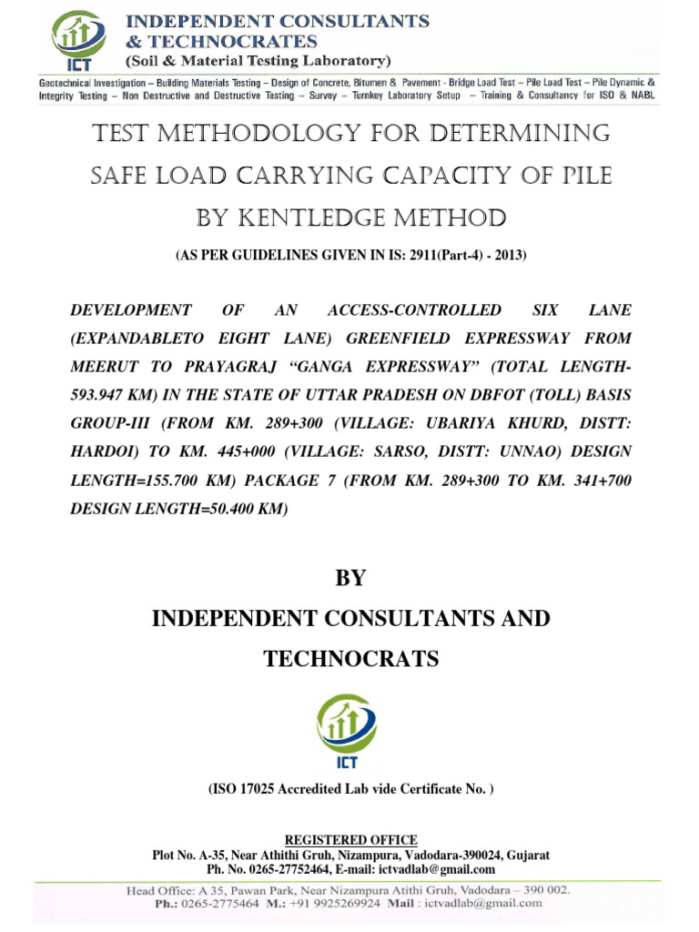 Methodology - Static Vertical Load Test | PDF | Deep Foundation | Civil ...
