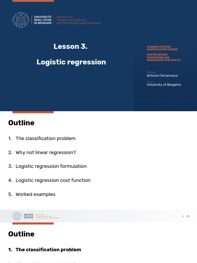Lecture 03 Logistic Regression | PDF | Statistical Classification | Regression Analysis