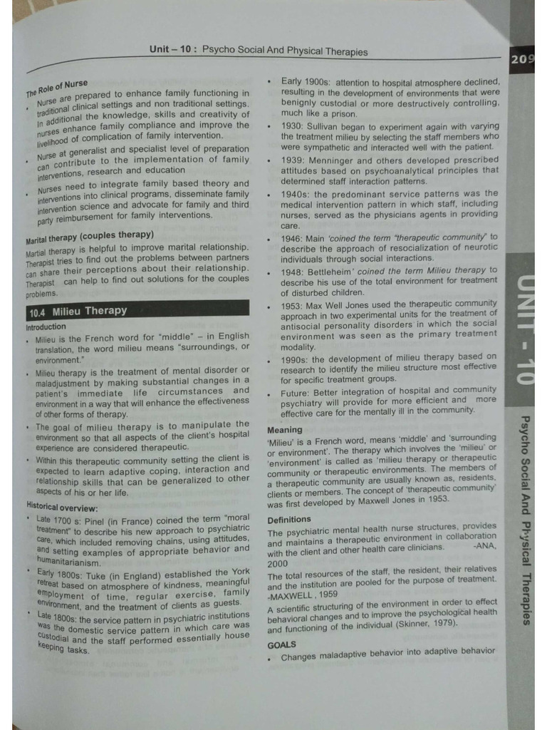 Milieu Therapy | PDF