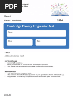 Progression Test Stage 4 2025 Maths P1 | PDF | Mathematics
