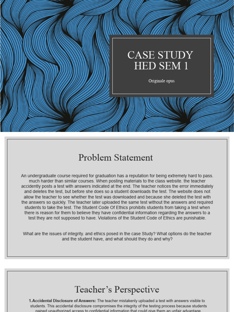 Case Study HED Christ | PDF | Integrity | Academic Integrity