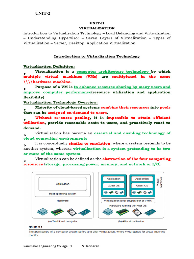Unit-2 | Download Free PDF | Virtual Machine | Virtualization