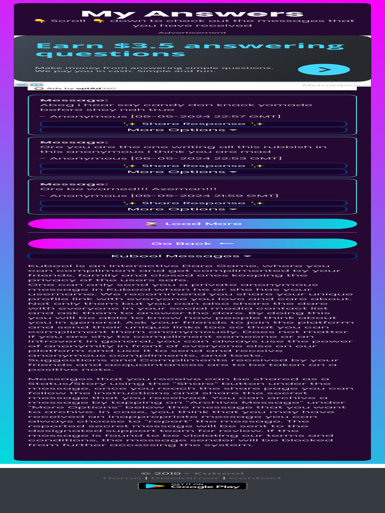 My Messages - Kubool 2 | PDF | Anonymity | Human Communication