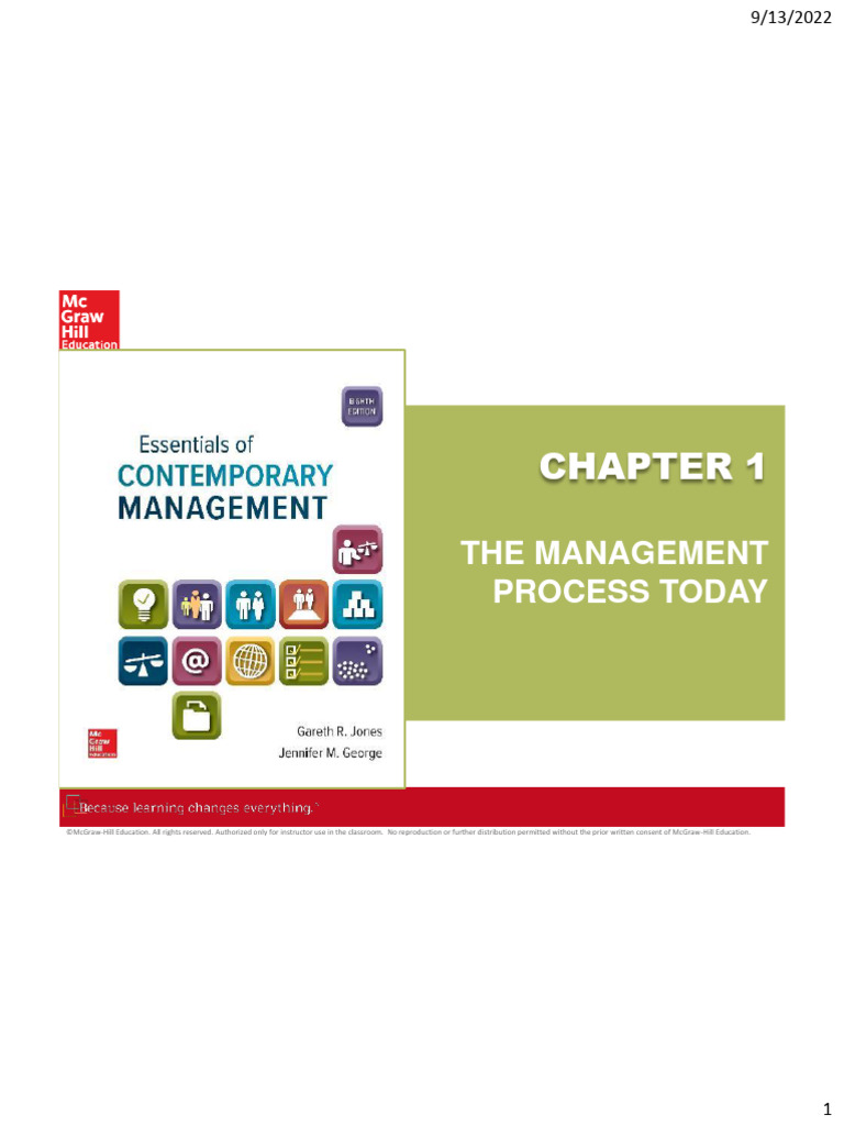1. the Management Process Today | PDF