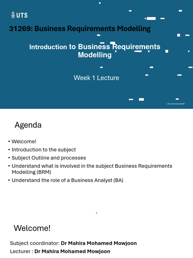 Week 1 Introduction to BRM V3 | PDF | User (Computing) | Data Model