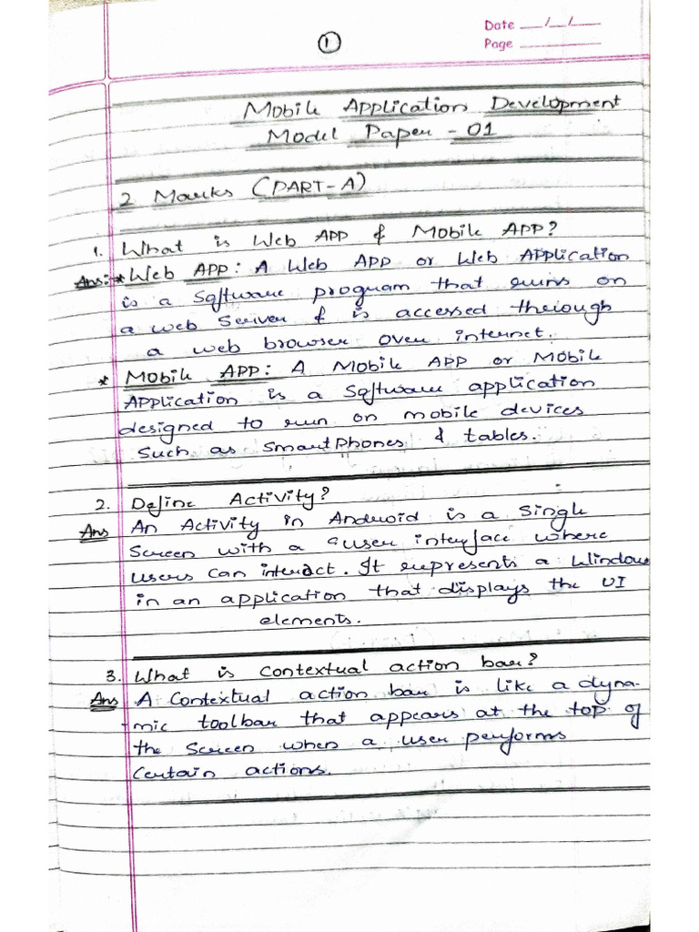 MAD (Model Paper 01) | PDF