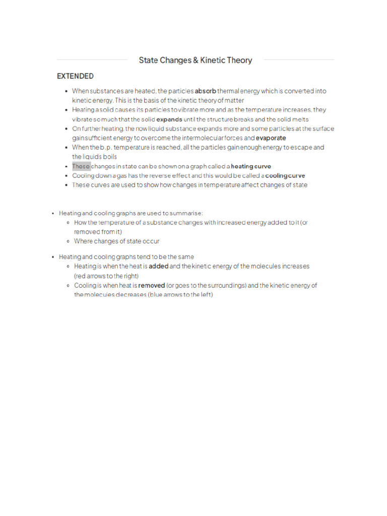 Heating and Cooling Curves FRM 3 Notes | PDF | Melting | Latent Heat