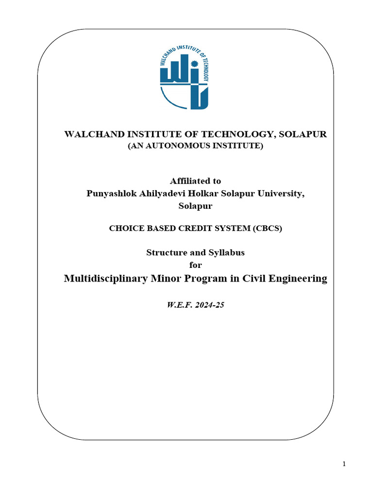 Multidisciplinary Minor Program in Civil | Download Free PDF | Building Automation | Geographic ...