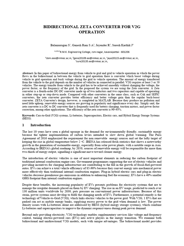 Final Project Paper | PDF | Electric Vehicle | Electricity