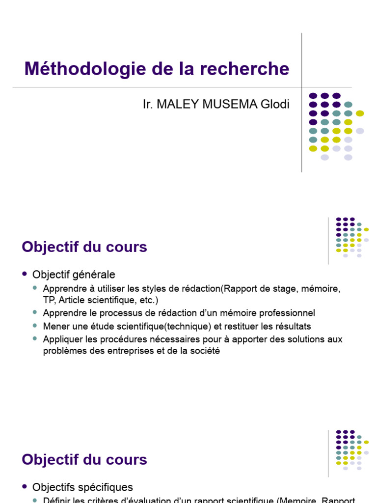 Cours de Methodologie Du Travail | PDF | Minage des données Cours de Methodologie Du Travail | PDF | Minage des données