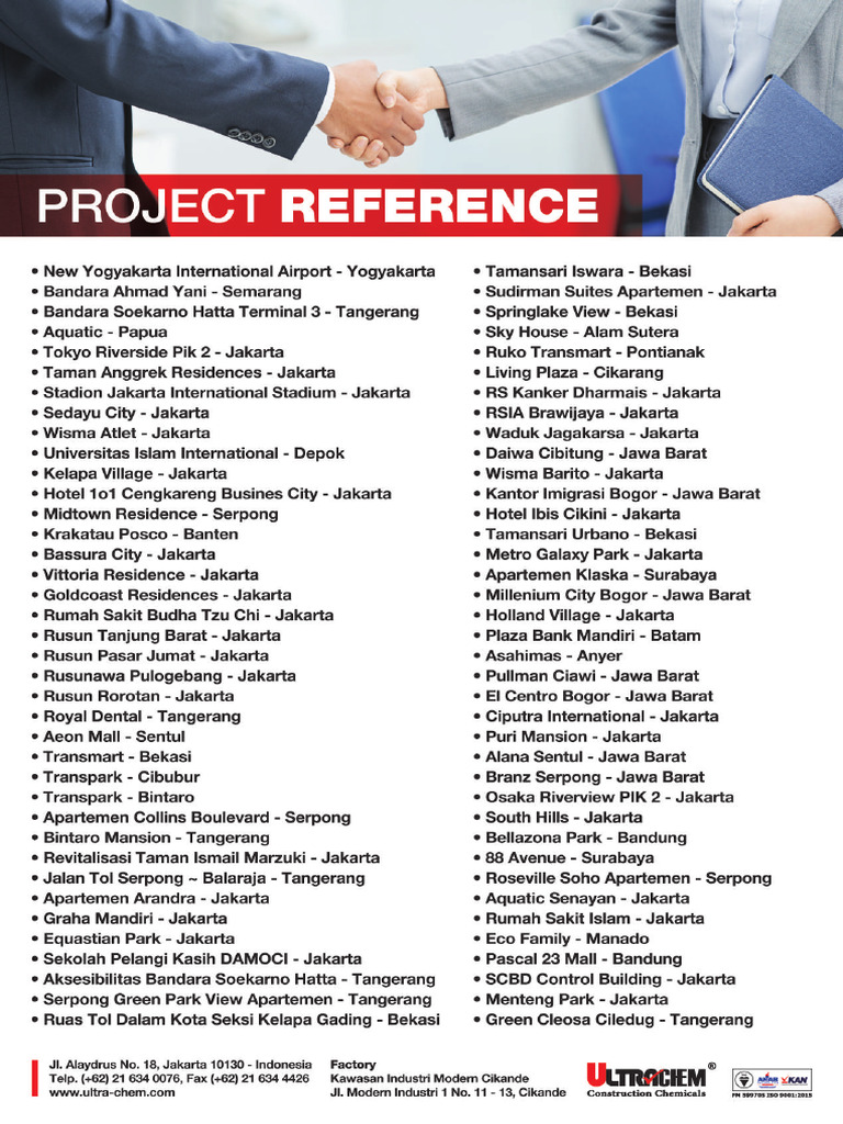 PROJECT REFERENCE ULTRACHEM | PDF
