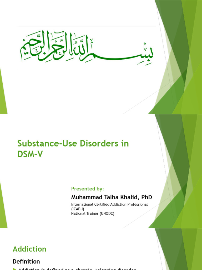SUDs in DSM-V | PDF | Substance Use Disorder | Mental Disorder