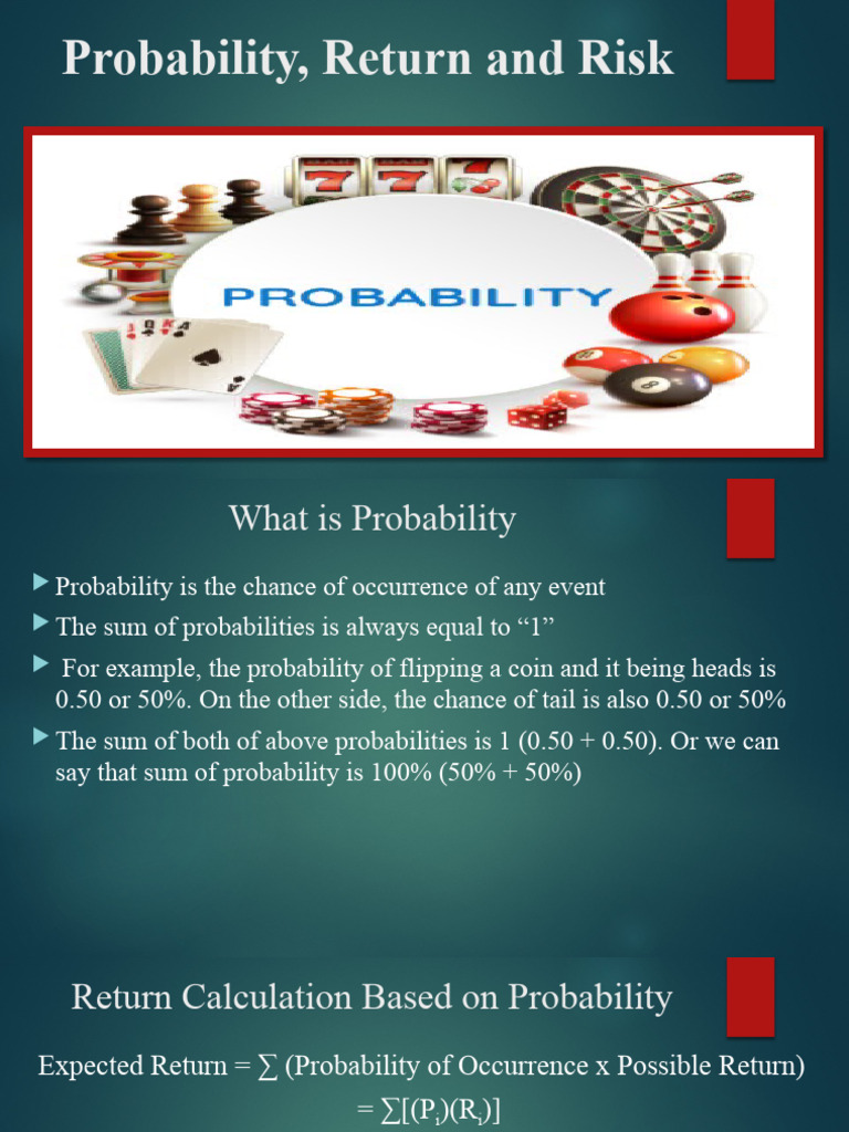 Lecture 23 Probability Return and Risk | PDF | Probability | Standard ...