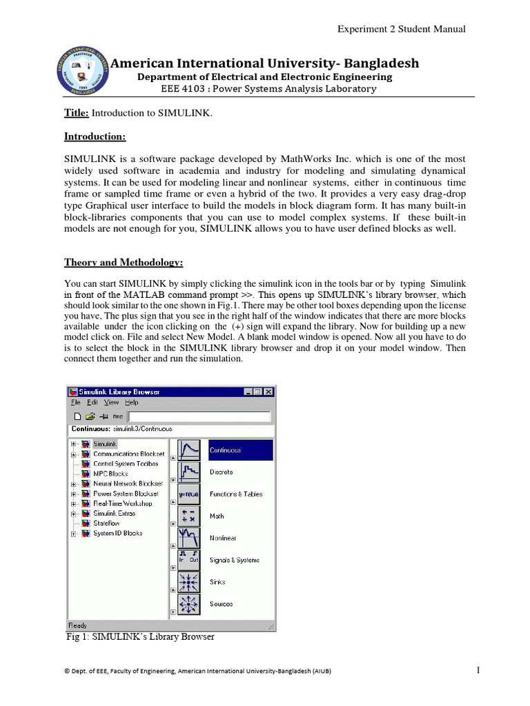 Exp 2-Student Manual | PDF | Sine Wave | Matlab
